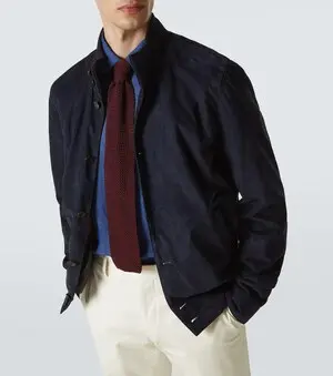 Rubinacci Suede Bomber Jacket