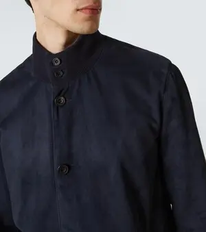 Rubinacci Suede Bomber Jacket
