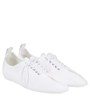 TOTEME Canvas Lace-up Flats