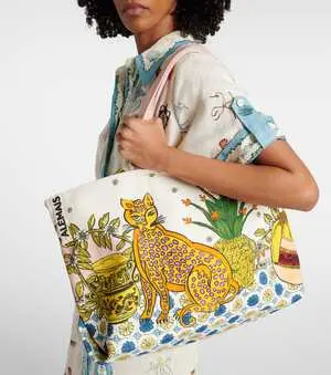 ALEMAIS Alémais Large Printed Canvas Tote Bag