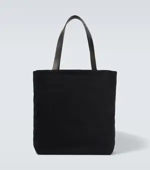 THE ROW Armory Leather-trimmed Tote Bag - Black