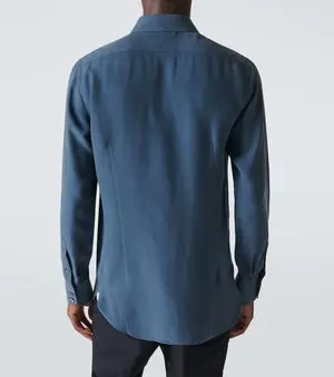 TOM FORD Silk Twill Shirt - Blue