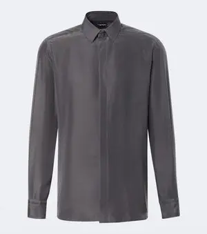 TOM FORD Silk Twill Shirt - Grey