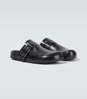 Loewe Ease Buckle Leather Mules