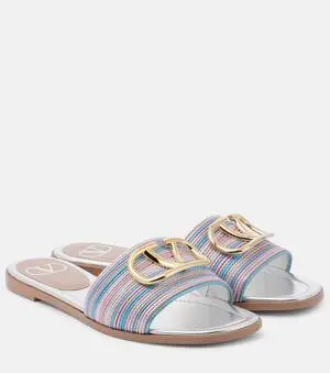 Valentino Garavani Vlogo Metallic Slides - Multicoloured