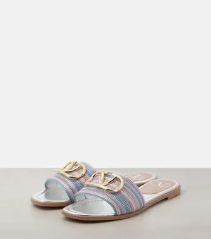 Valentino Garavani Vlogo Metallic Slides - Multicoloured