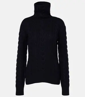 TOTEME Cable-knit Turtleneck Sweater - Blue