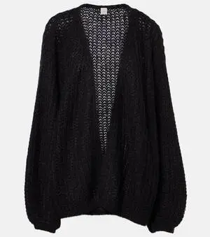 TOTEME Mohair And Wool-blend Cardigan - Black