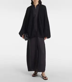 TOTEME Mohair And Wool-blend Cardigan - Black