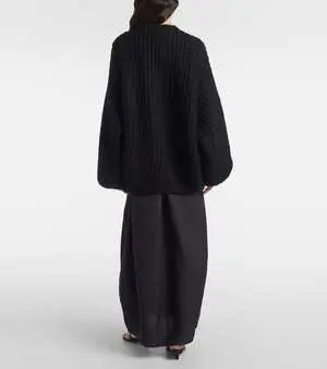 TOTEME Mohair And Wool-blend Cardigan - Black