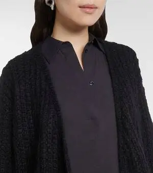 TOTEME Mohair And Wool-blend Cardigan - Black