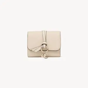 Chloé Small Alphabet Tri-fold In Grained Leather