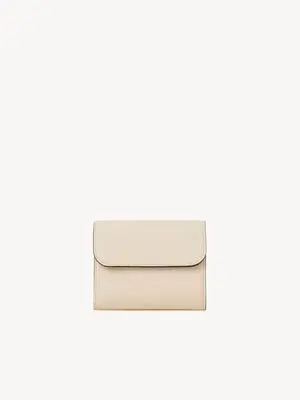 Chloé Small Alphabet Tri-fold In Grained Leather