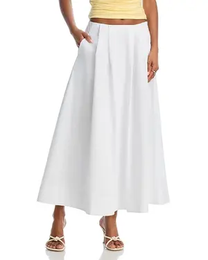 LUCY PARIS Poplin Midi Skirt
