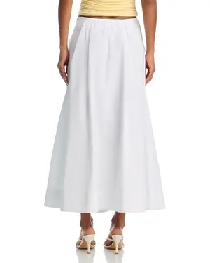 LUCY PARIS Poplin Midi Skirt