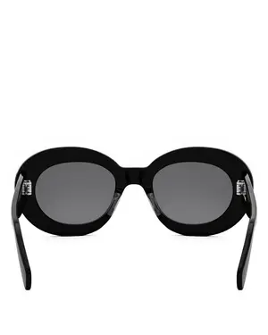 Celine Triomphe Round Sunglasses - Black/smoke