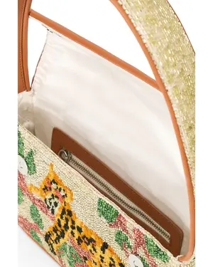 Staud Tommy Beaded Bag - Jungle Leopard