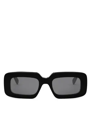 Celine Triomphe 53mm Rectangular Sunglasses - Black/smoke