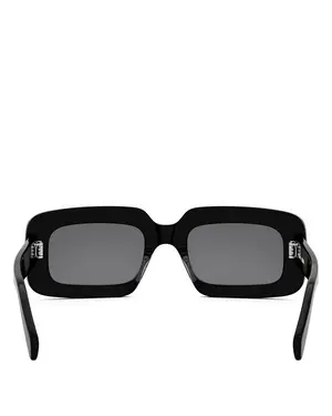 Celine Triomphe 53mm Rectangular Sunglasses - Black/smoke