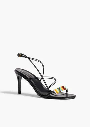 Khaite Loop Heeled Sandal With Beads