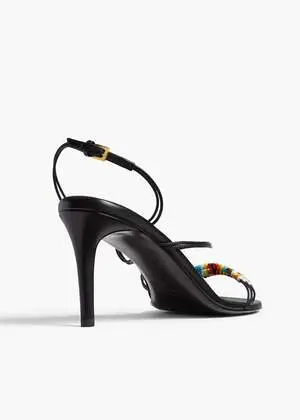 Khaite Loop Heeled Sandal With Beads