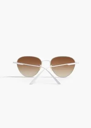 Khaite X Oliver Peoples 1991c Sunglasses - White / Dark Brown