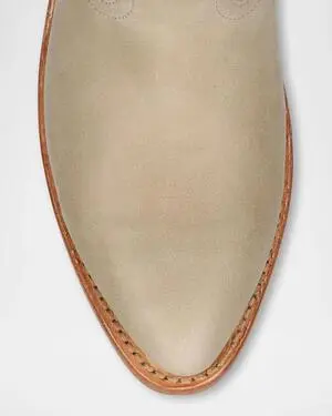 THE FRYE COMPANY Billy Mixed Leather Western Short Boots - Eucalyptus