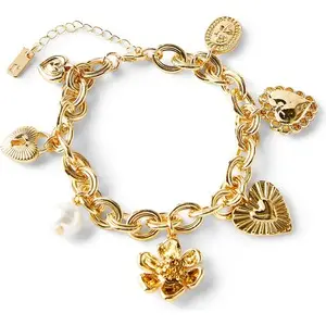 RUBI SHOES Bangle Up Heart Floral Multi Charm