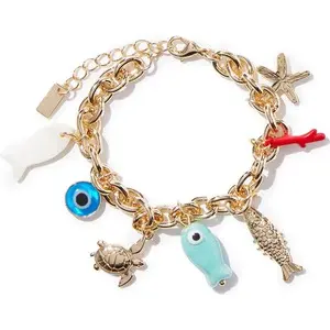 RUBI SHOES Bangle Up Sardine Charm Bracelet