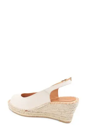 PATRICIA GREEN Peyton Espadrille Wedge Sandals - Bone Leather