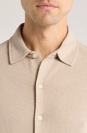 Robert Barakett Newman Short Sleeve Knit Button-up Shirt