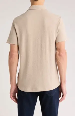 Robert Barakett Newman Short Sleeve Knit Button-up Shirt