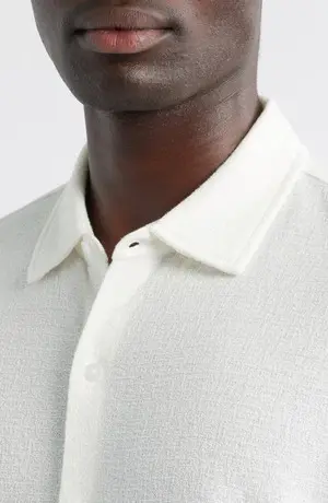 Robert Barakett Newman Short Sleeve Knit Button-up Shirt