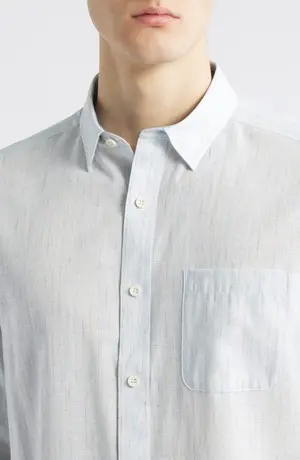 Johnston & Murphy Slub Button-up Shirt
