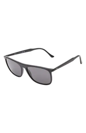 Ray-ban 61mm Rectangular Sunglasses - Black