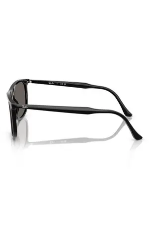 Ray-ban 61mm Rectangular Sunglasses - Black