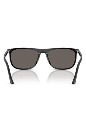 Ray-ban 61mm Rectangular Sunglasses - Black