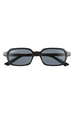 Ray-ban 52mm Polarized Pillow Sunglasses - Black