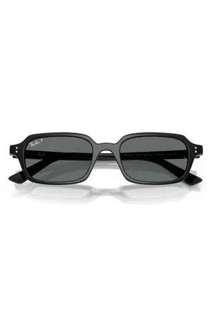 Ray-ban 52mm Polarized Pillow Sunglasses - Black