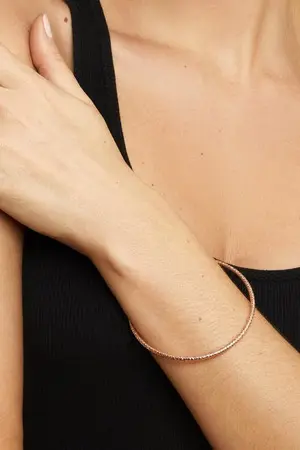 ORADINA 14k Gold Cuff Bangle - Rose Gold
