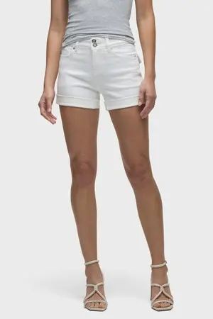 Hudson Jeans Croxley Mid-rise Denim Shorts - White