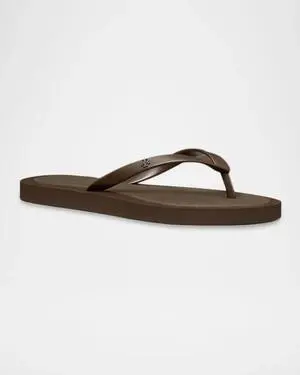 Tory Burch Kira Padded Flip-Flops Dark Cocoa