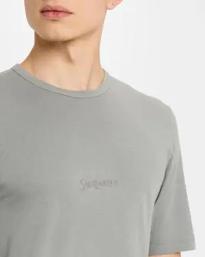 Saint Laurent Apos;s Basic Logo T-shirt - Fog