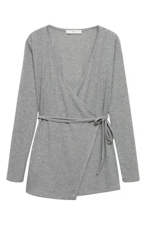 Mango Wrap Ribbed Cardigan