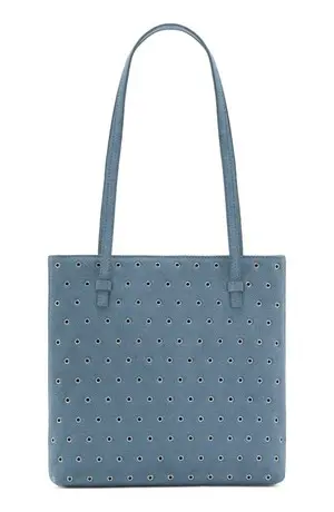 Mango Die-cut Leather Shopper Bag