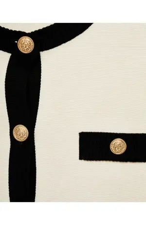 Mango Trimmed Sweater Jacket