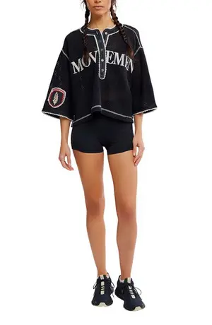 Free People Camp Out Embroidered Top