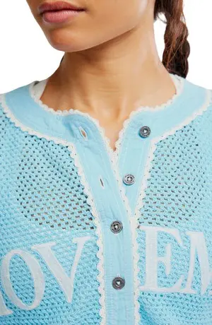 Free People Camp Out Embroidered Top