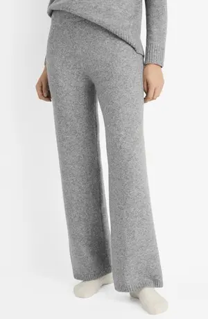 Mango Knit Straight Leg Pants - Grey