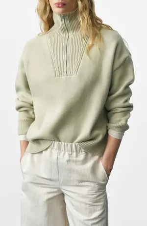 Mango Quarter Zip Pullover